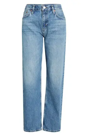 RE/DONE Re/Done Mid Rise Ankle Straight Leg Jeans