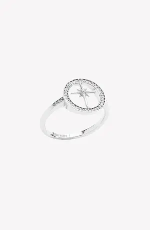 RIZEN JEWELRY Adoring Star Compass Ring - Sterling Silver