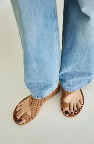 PEDRO GARCIA Valisa Laser-cut Leather Slide Sandal