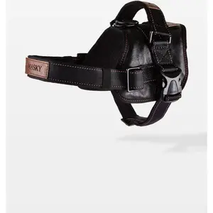 MASKY Signature Leather Dog Harness - Black