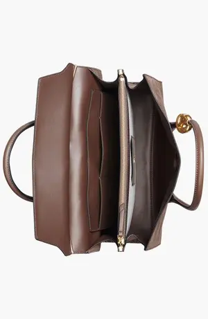 Donna Karan New York Loden Python Suede Satchel - Brown Multi