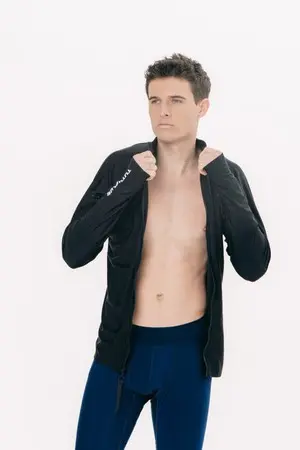 Tutublue Full Zip Long Sleeve Rash Guard With Upf 50 - Deep Black