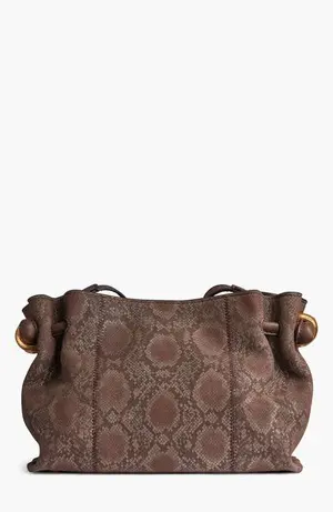 Donna Karan New York Cashmere Python Suede Crossbody Bag