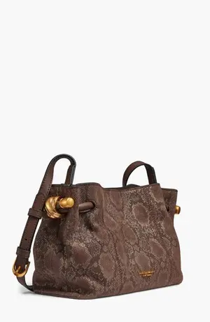Donna Karan New York Cashmere Python Suede Crossbody Bag