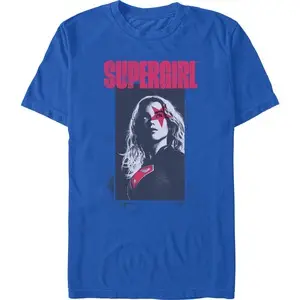 SUPERGIRL Kara Star Poster Short Sleeve Graphic T-shirt - Royal Blue