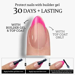 BTARTBOXNAILS Soft Gel Nail Tips Xcoattips® Frenchglitter Base Collection
