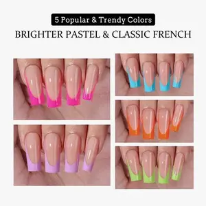 BTARTBOXNAILS Soft Gel Nail Tips Xcoattips® Frenchglitter Base Collection
