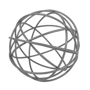 FORESIDE HOME AND GARDEN Metal Orb Decorative Ball - Gray