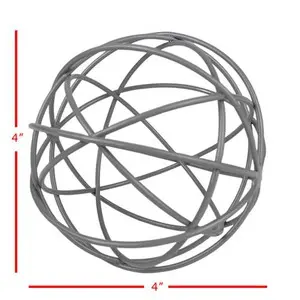 FORESIDE HOME AND GARDEN Metal Orb Decorative Ball