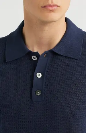 CHE Quinn Open Knit Polo Sweater