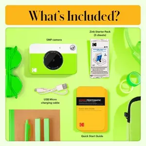 KODAK Printomatic Instant Print Cameraportable Camera Prints On Zink 2x3 Photo Paper