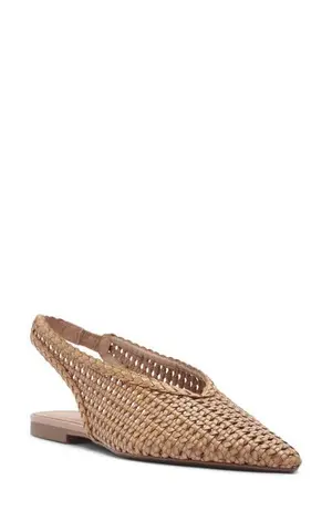 AREZZO Eva Pointed Toe Slingback Flat - True Sand
