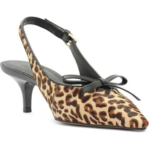 AREZZO Bowie Slingback Pointed Toe Pump - Leopard