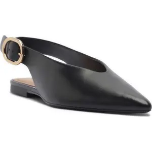 AREZZO Atlas Pointed Toe Slingback Flat Black