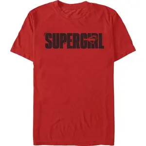 SUPERGIRL New Spray Logo Graphic T-shirt - Red