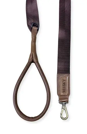 MASKY Leather And Webbing Saddle Leash - Cooper
