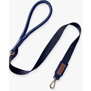 MASKY Masky Noir Leash With Leather Handle Blue
