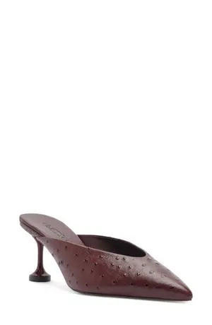 AREZZO Arezzo Adeline Embossed Mule Fresh Ruby