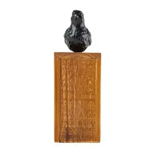 FORESIDE HOME AND GARDEN Bird Figure Cast Iron Wood & Mdf