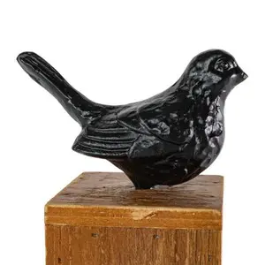 FORESIDE HOME AND GARDEN Bird Figure Cast Iron Wood & Mdf