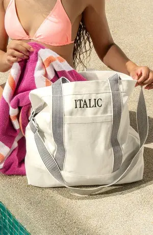 ITALIC Heavy-gauge Cotton Beach Tote