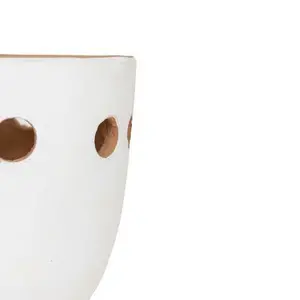 FORESIDE HOME AND GARDEN Round Cutout Planter Terracotta