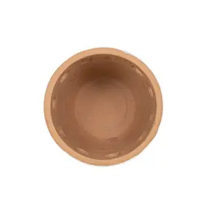 FORESIDE HOME AND GARDEN Round Cutout Planter Terracotta