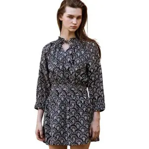 CQC LA Dree" Printed Mini Dress - Black
