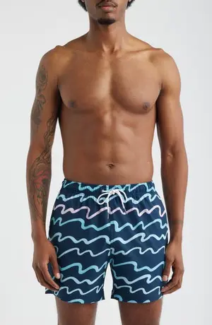 MAVRANS Salt Scene Swim Trunks - Blue