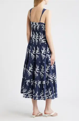 Moon River Embroidered Sleeveless Maxi Dress