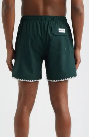 MAVRANS Contrast Stitch Swim Trunks