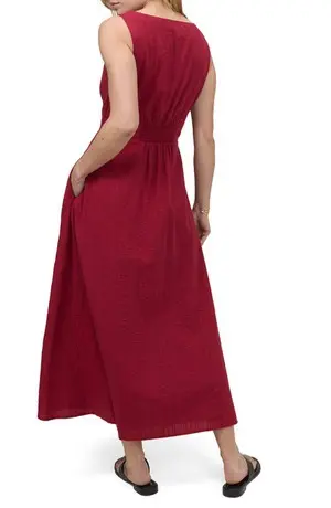 NOBODY'S CHILD Melody Sweetheart Neck Midi Dress