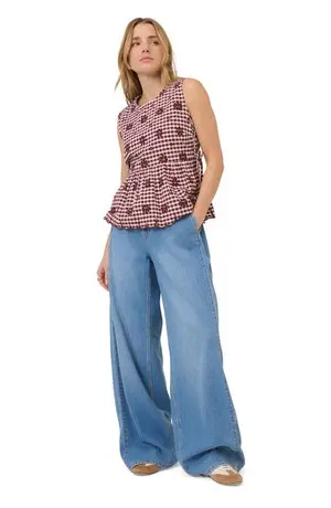NOBODY'S CHILD Valerie Peplum Hem Top