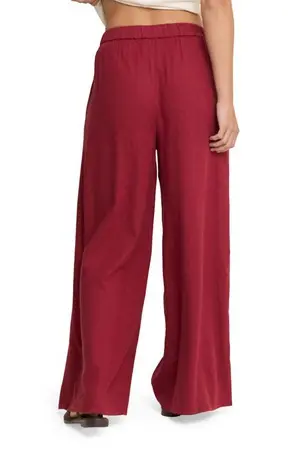 NOBODY'S CHILD Linen Blend Wide Leg Pants