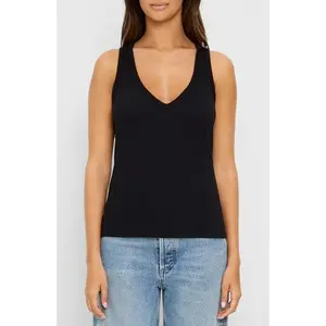 Michael Stars Ivara Racerback Rib Tank - Black