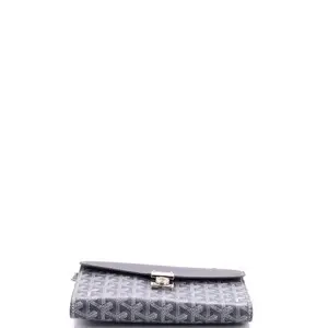 Goyard Chypre Wallet On Strap Coated Canvas With Leather