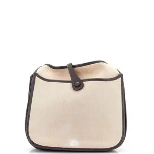 Hermès Evelyne Bag Gen Iii Toile And Leather Pm - Brown