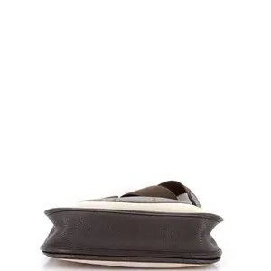 Hermès Evelyne Bag Gen Iii Toile And Leather Pm - Brown