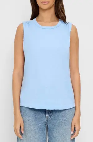 Michael Stars Michael Stars Supima Cotton Slub Jersey Tank Sky
