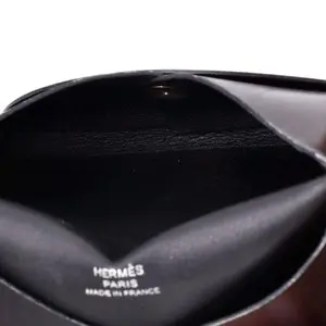 Hermès Calvi Duo Card Holder Box Calf - Noir