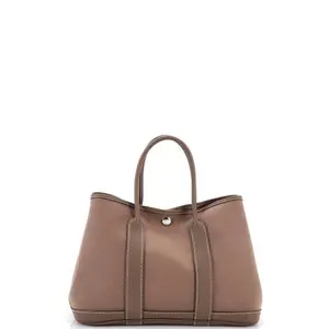 Hermès Garden Party Tote Toile And Leather 30 - Grey