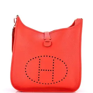 Hermès Evelyne Bag Gen Iii Clemence Gm - Red