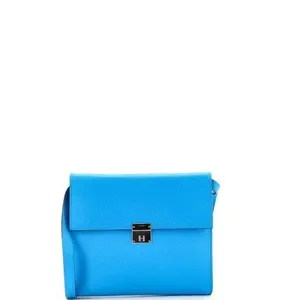 Hermès Clic Wallet On Strap Epsom 16 - Blue