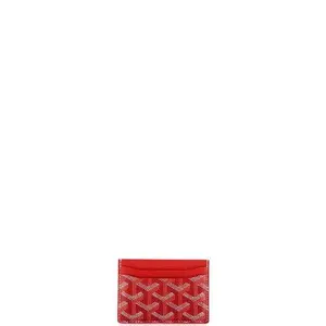 Goyard Saint Sulpice Card Holder Coated Canvas - Red
