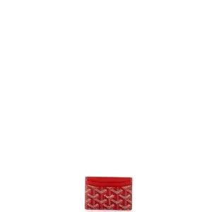 Goyard Saint Sulpice Card Holder Coated Canvas - Red