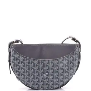 Goyard Hirondelle Shoulder Bag Coated Canvas And Leather - Gray