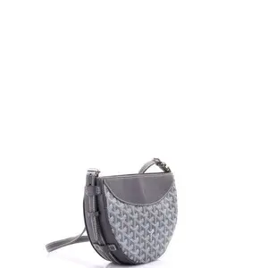 Goyard Hirondelle Shoulder Bag Coated Canvas And Leather - Grey