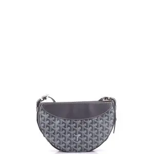 Goyard Hirondelle Shoulder Bag Coated Canvas And Leather - Grey