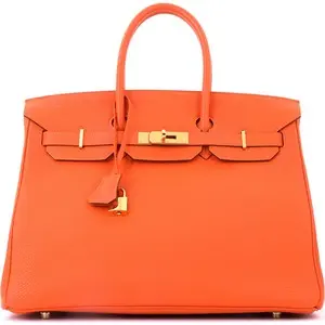 Hermès Birkin Handbag Orange Togo With Gold Hardware 35 - Feu