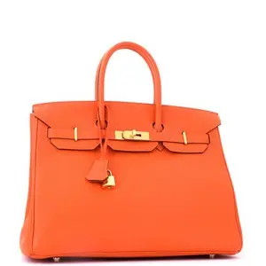 Hermès Birkin Handbag Orange Togo With Gold Hardware 35